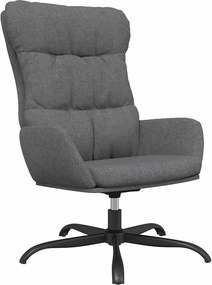 Relaxační křeslo světle šedé textil 341176