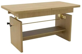 Konferenční stolek JANEK 2v1 | rozkládací 116-156 cm | hikora