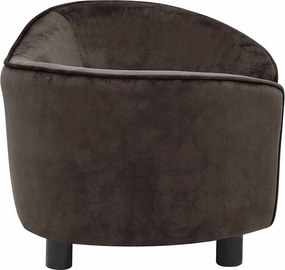 Pohovka pro psy hnědá 69 x 49 x 40 cm plyš 170942