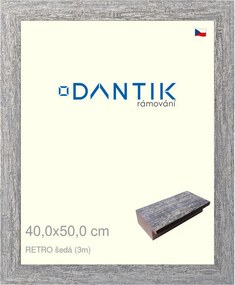DANTIK rámeček 40x50 | RETRO šedá (Sklo Čiré)