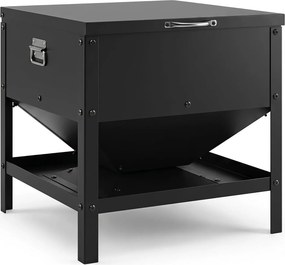 Costway Pozinkované krmítko pro drůbež 56 l s výklopným víkem