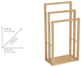 WENKO 25629100 - Stojan na ručníky BAMBUSA 42,5x82 cm hnědá