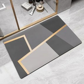 Rychleschnoucí koupelnová předložka - obdélník Rozměr: 40x60 cm, Varianta: geometrické tvary