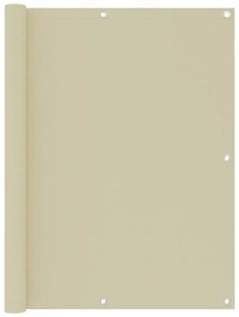 vidaXL Balkónová zástěna krémová 120 x 600 cm oxfordská látka