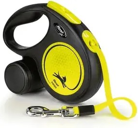 Flexi Neon M pásek 5m černo-žluté / Vodítko