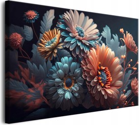 Obrazy na plátně na zeď do pokoje Barevné květiny Gerbera kytice 80x120