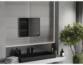 Mexen Loft, obdélníkové koupelnové zrcadlo 60 x 50 cm, barva rámu černá matná, 9852-060-050-000-70