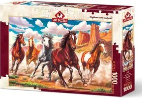 ART PUZZLE 4224 Puzzle Divoké koně v údolí / 1000 dílků / od 15 let