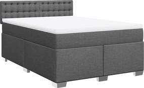 Box spring postel s matrací tmavě šedý 140 x 190 cm textil 3285898