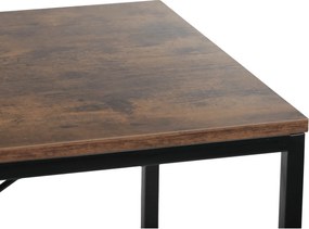 Pracovní stůl LAHU - old wood dekor / černé kovové nohy
