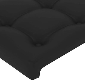 Čelo postele s LED černé 160x5x78/88 cm umělá kůže 3121708