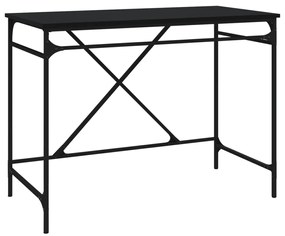 826719 vidaXL Psací stůl černý 100 x 50 x 75 cm kompozitní dřevo a železo