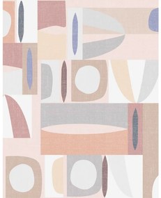 Marburg Moderní minimalistická tapeta GEOMETRIE barevná Zvolte variantu: část B (212 cm)