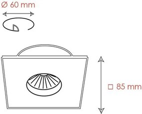 BPM 3006 Vestavné svítidlo Aluminio Plata IP65, kartáč.hliník 1x50W, 12V - BPM