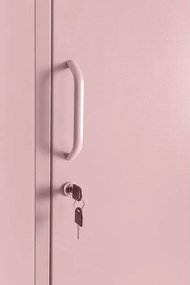 Světle růžová kovová uzamykatelná skříňka 38x185x46 cm Cambridge – Yes Everyday