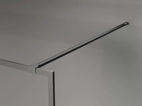 Mexen Kioto-F, sprchová zástěna s rámem 100 x 202 cm, 8 mm čiré sklo, grafitový profil, 800-100-104-66-00