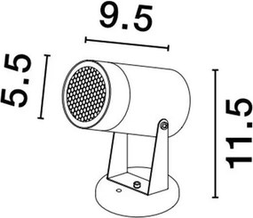 NV 9136184 Venkovní svítidlo DESTRY černý hliník a čiré sklo plástvový difuzor proti oslnění GU10 1x10W 220-240V bez žárovky IP54 - NOVA LUCE