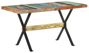 vidaXL Jídelní stůl 140 x 70 x 76 cm masivní recyklované dřevo
