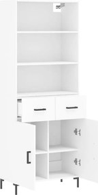 Skříň highboard bílá 69,5 x 34 x 180 cm kompozitní dřevo 3200513