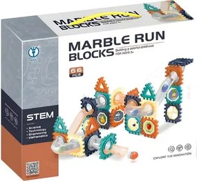 Kuličková dráha Marble Run Blocks / 2D/3D stavebnice / 66 dílků / od 3