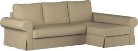 Potah na pohovku IKEA Backabro rozkládací se šezlongem barva zelená látka pletený vzor