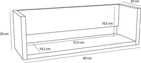 Police v dekoru dubu v přírodní barvě 64 cm Gap – Hübsch