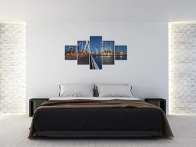 Obraz - Stmívání v Rotterdamu, Holandsko (125x70 cm)
