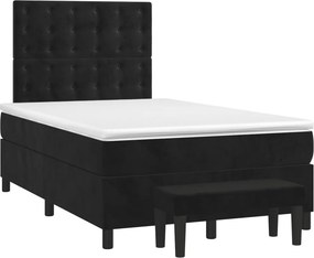 Box spring postel s matrací černá 120 x 200 cm samet 3138075