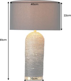 Designová stolní lampa Saretha 61 cm černá