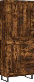Skříň highboard kouřový dub 69,5 x 34 x 180 cm kompozitní dřevo 3200030