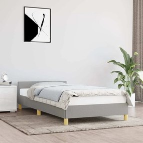 vidaXL Rám postele s čelem 90x200 cm textil [347385] Barva: světle šedá