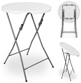 Skládací stolek GALA 80 cm bílý