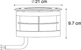 Moderní bodové svítidlo do země ocel včetně LED 20W - Bridge
