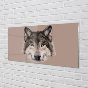akrylový obraz malované vlk 100x50 cm