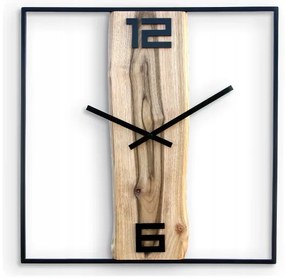 M.Clock Nástěnné hodiny v kombinaci dřeva rozměr 49x49cm černé