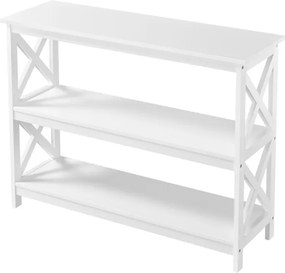 Odkládací stolek Yaheetech – bílá, 106 cm (délka) × 35 cm (šířka) × 80 cm (výška) (255329262730)