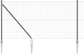 Evropský plot se hroty 10 x 1,4 m Ocel potažená PVC Šedá 3350655