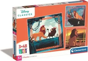 Clementoni PUZZLE Lví král / 3x48 dílků / od 5 let