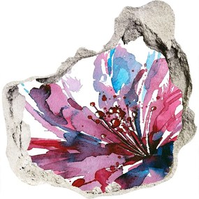 Wallmuralia Díra 3D fototapeta na stěnu Abstraktní květina 75x75 cm