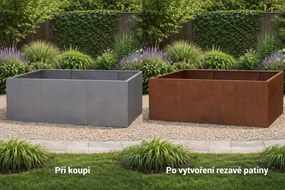 BestBerg Vyvýšený cortenový zahradní záhon  BBGR-860CT / 860 l / 200 x 100 x 43 cm / corten