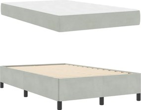 Rám postele Světle šedá 120 x 190 cm textil 3399048