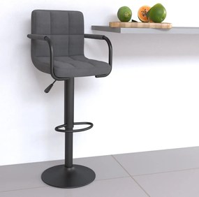 Barová židle světle šedá textil 334625