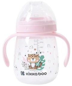 KikkaBoo Hrnek se silikonovým pítkem 240 ml 6 m+ Savanna Pink