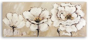 Gario Obraz na plátně Tři bílé květy Rozměry: 120 x 40 cm