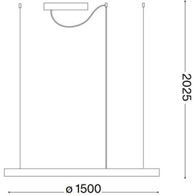 Ideal Lux - LED Lustr na lanku ORACLE SLIM LED/77W/230V 3000K pr. 150 cm bílá