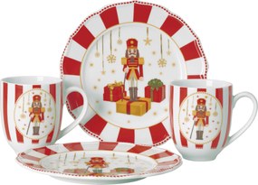 XXXLutz SNÍDAŇOVÁ SOUPRAVA Christmas Love Red 4dílné Hutschenreuther - Kávové servisy - 003572032201