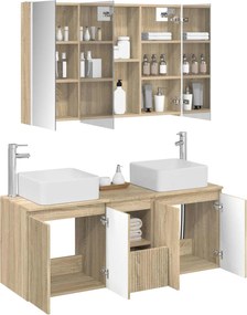 Sada koupelnových skříněk 4 ks Dub sonoma Kompozitní dřevo 3406385