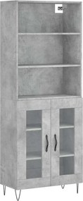 Skříň highboard betonově šedá 69,5x34x180 cm kompozitní dřevo 3189313