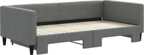 Válenda s přistýlkou tmavě šedá 100 x 200 cm textil 3196584