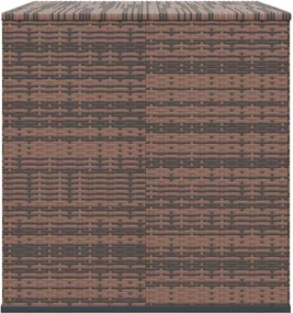 Zahradní úložný box PE ratan 145 x 100 x 103 cm hnědý 317230